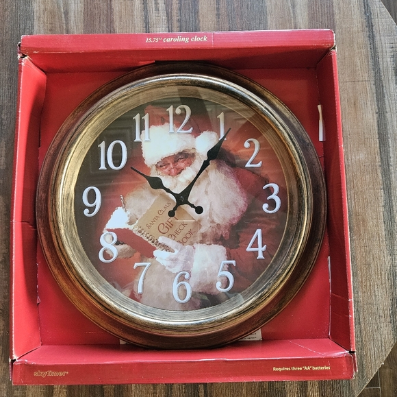 skytimer | Holiday | Vintage Christmas Carol Musical Wall Clock By ...